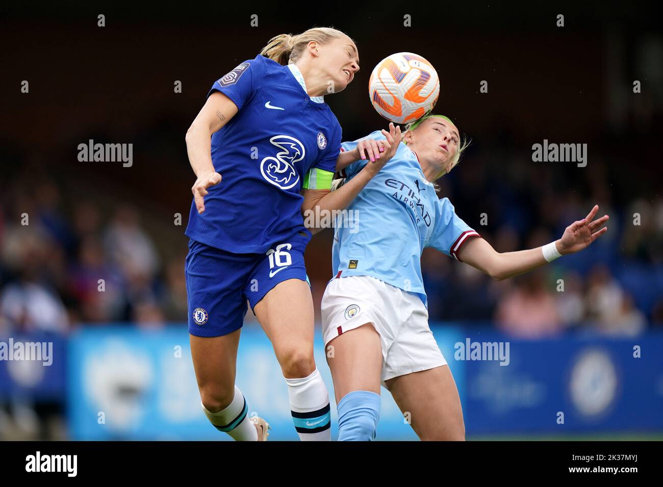 Chelsea's Magdalena Eriksson (left) and Manchester City's Chloe Kelly ...