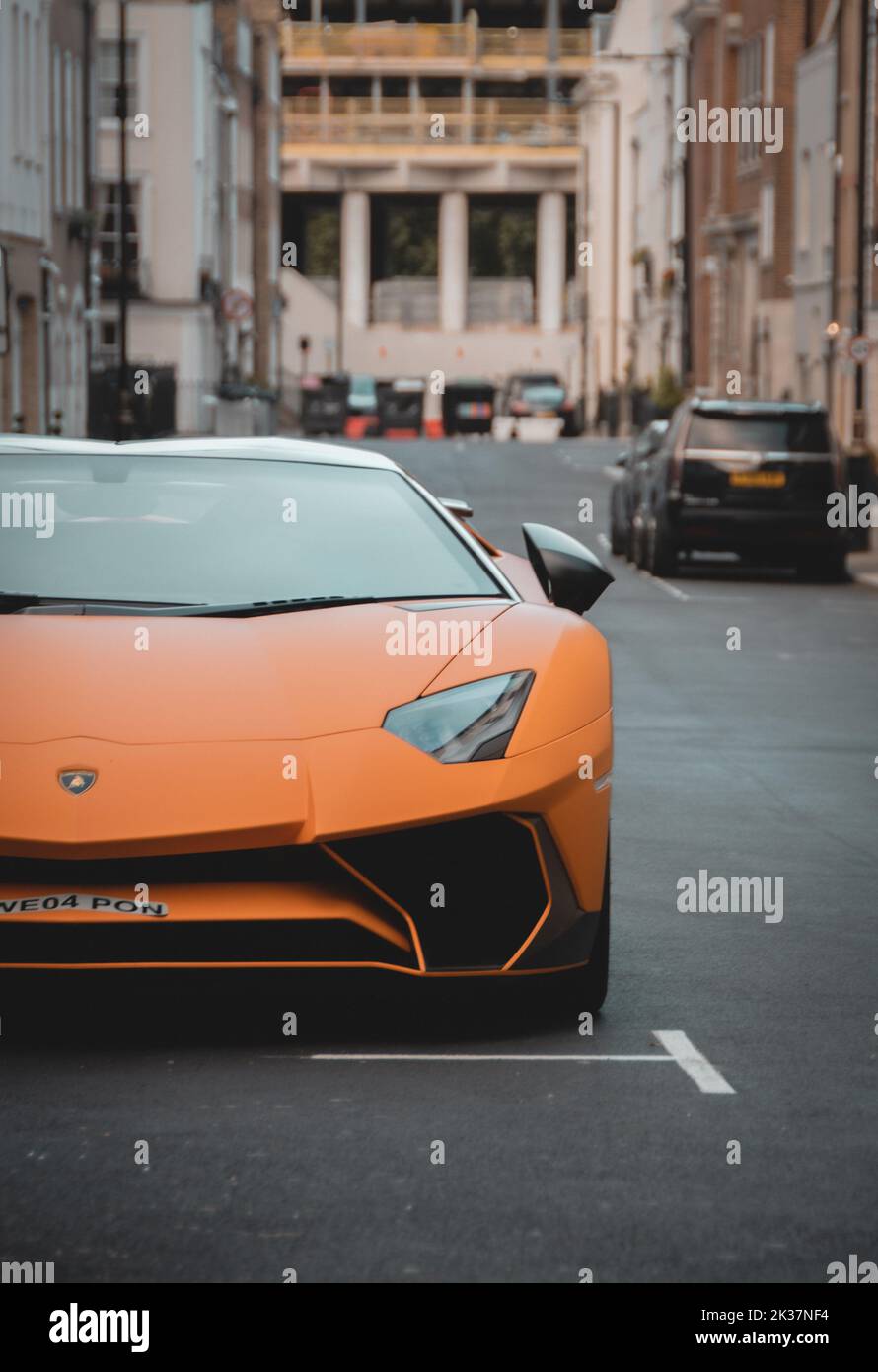 An amazing Lamborghini Aventador SV spotted in London Stock Photo - Alamy
