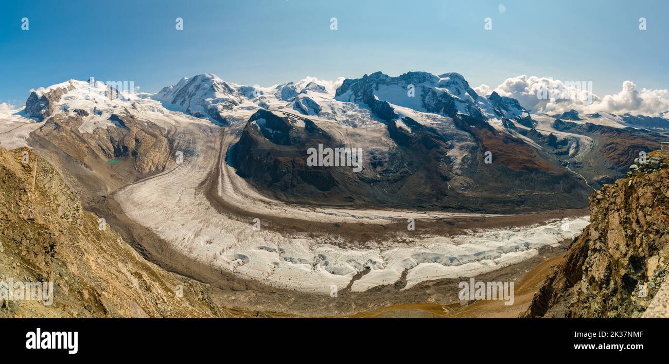 Aerial view gorner glacier hi-res stock photography and images - Alamy