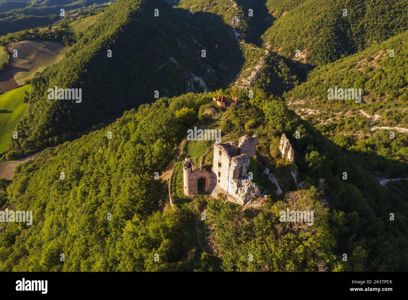 Aerial view of Marche region in Italy Stock Photo - Alamy