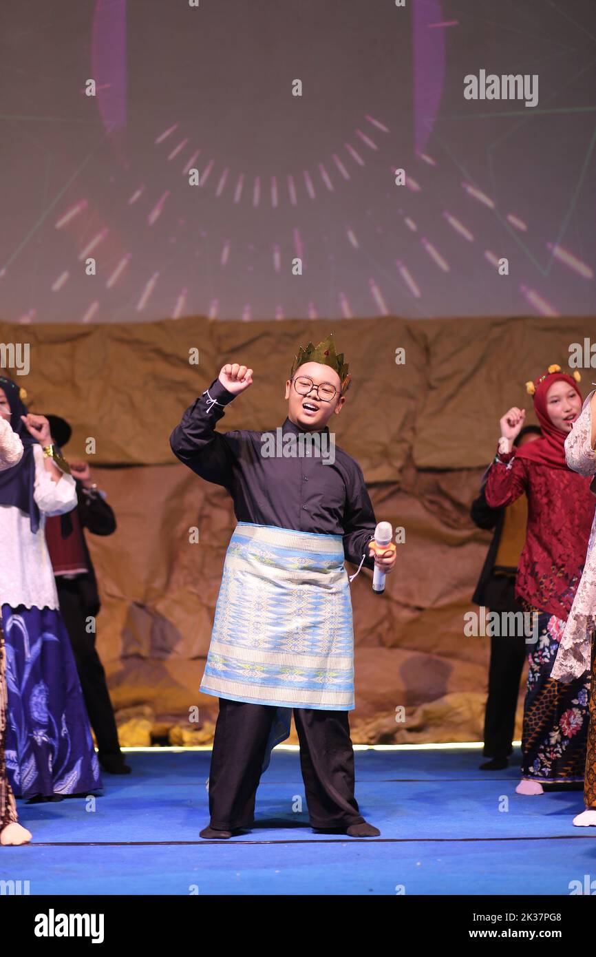 The artists performing on stage during a musical show of Yakhada in ...