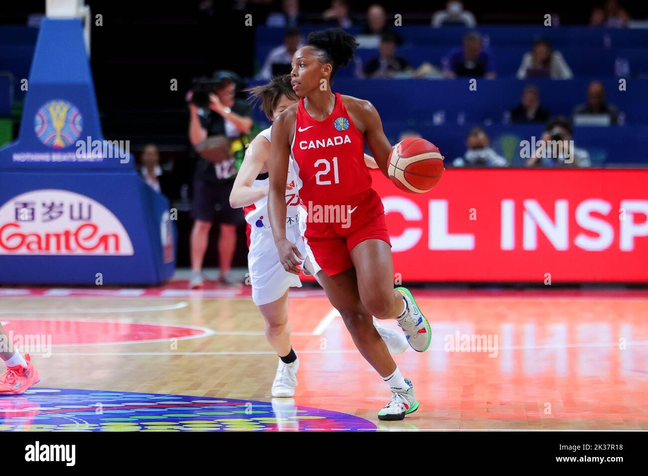 Sydney, Australia, 25 September, 2022. Nirra Fields of Canada dribbles the ball during the FIBA ...