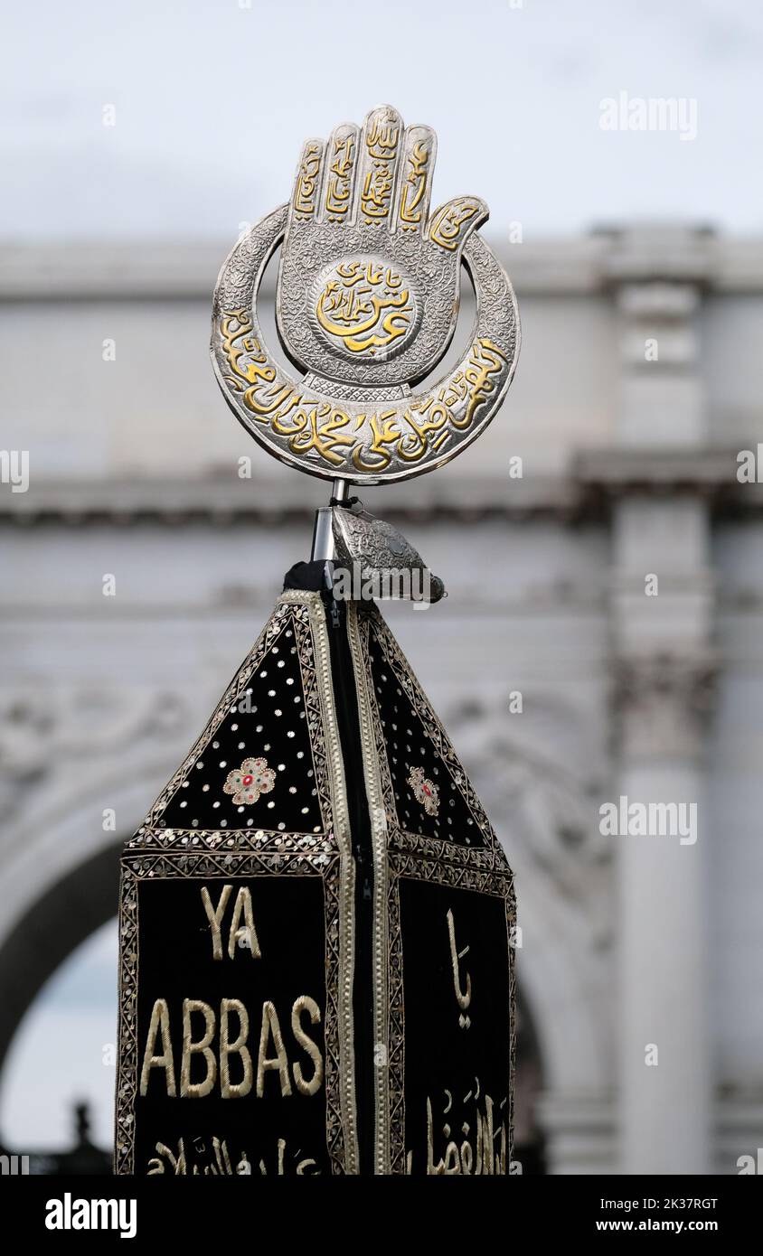 Marble Arch, London, UK. 25th Sept 2022. The 42nd Arbaeen UK Procession ...
