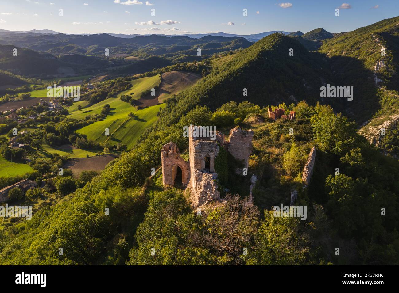 Aerial view of Marche region in Italy Stock Photo - Alamy