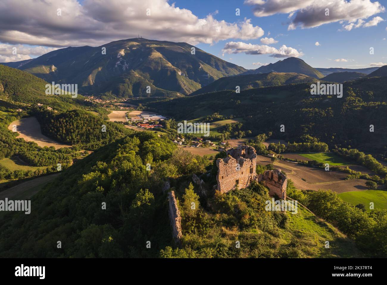 Aerial view of Marche region in Italy Stock Photo - Alamy