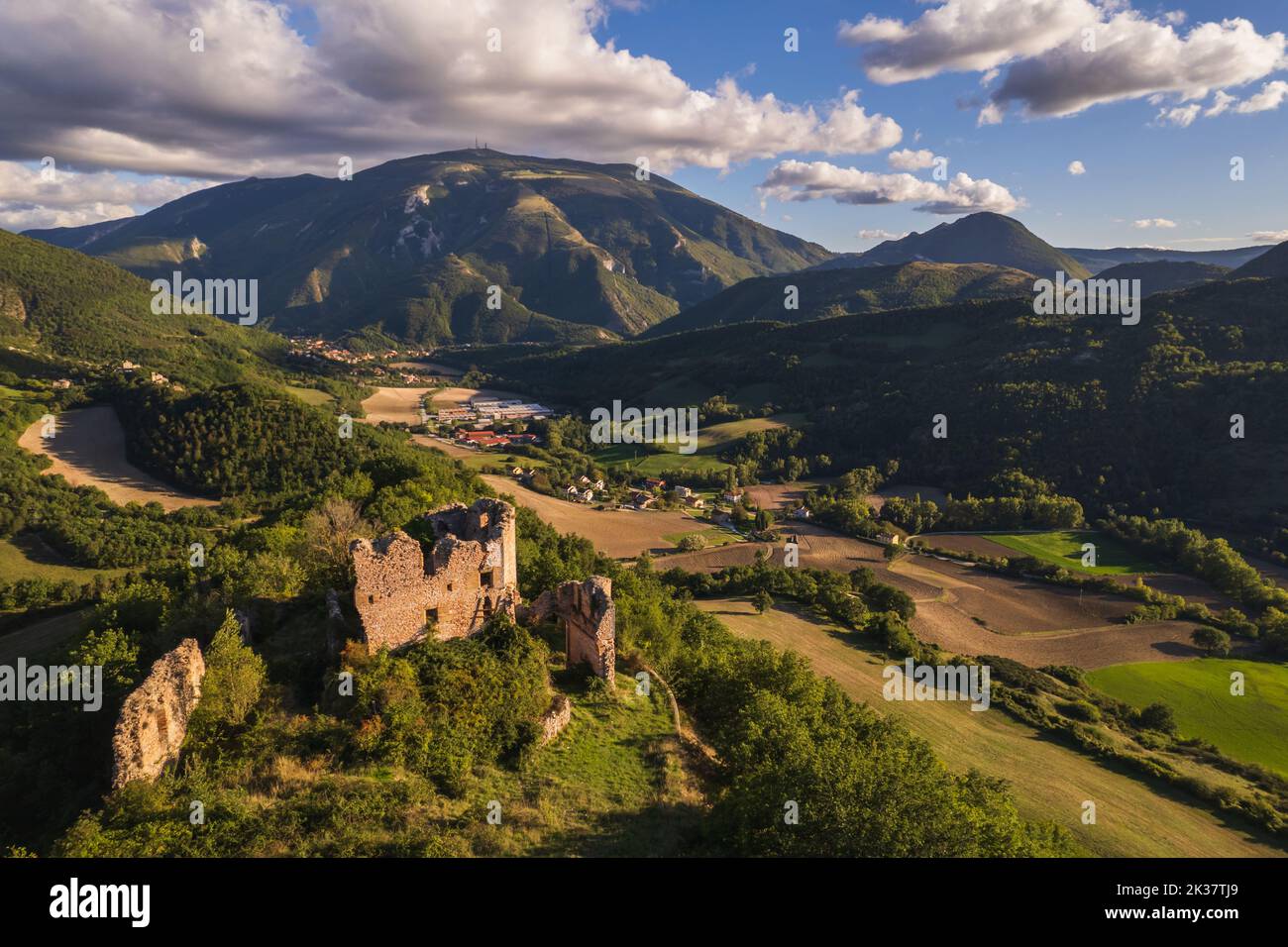 Aerial view of Marche region in Italy Stock Photo - Alamy