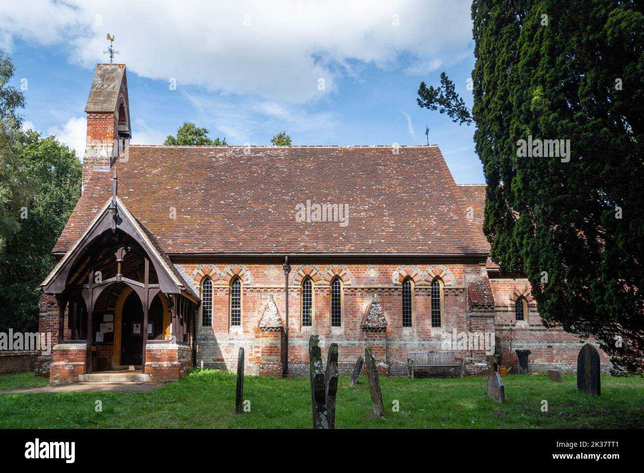 Holy Trinity Church at Ebernoe village, West Sussex, England, UK, a ...