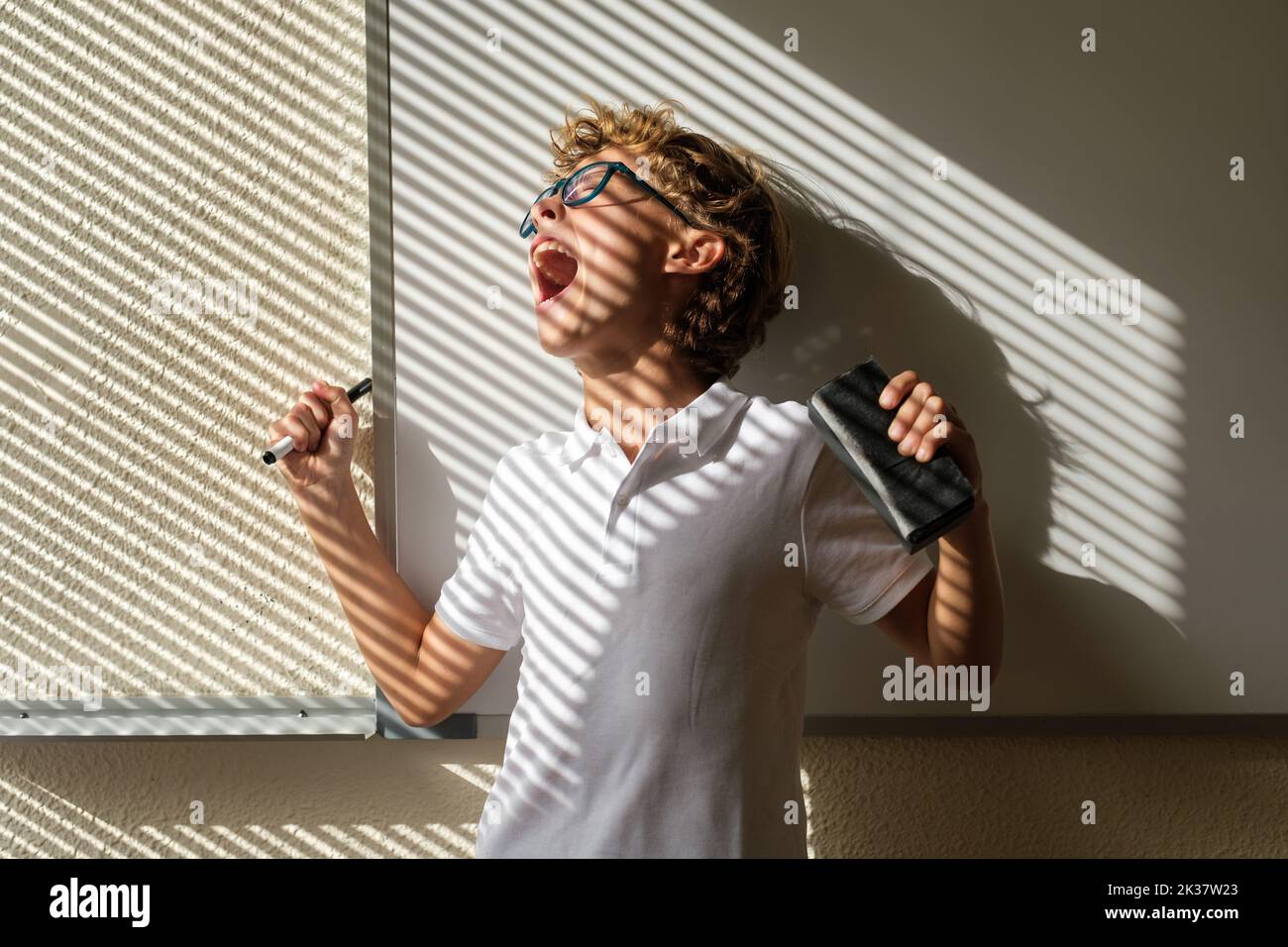 Child shout classroom hi-res stock photography and images - Alamy