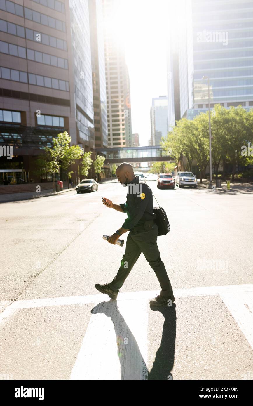Crossing Guard On Phone