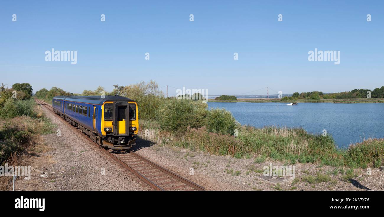 East Midlands railway class 156 diesel multiple unit train on the ...