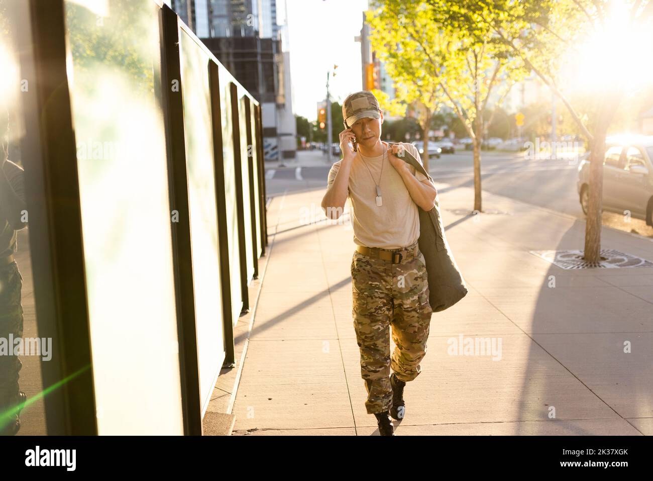 Walking talking alone hi-res stock photography and images - Alamy