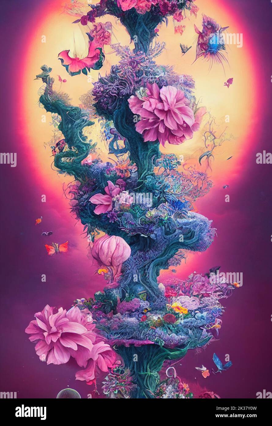 Fantasy art flowers hi-res stock photography and images - Alamy