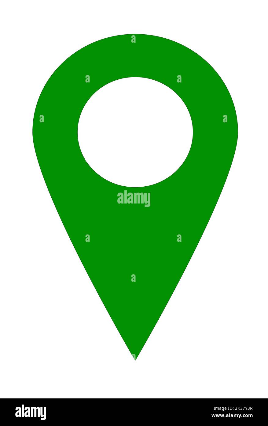 A graphic illustration of Green map pin for use as an icon or logo ...