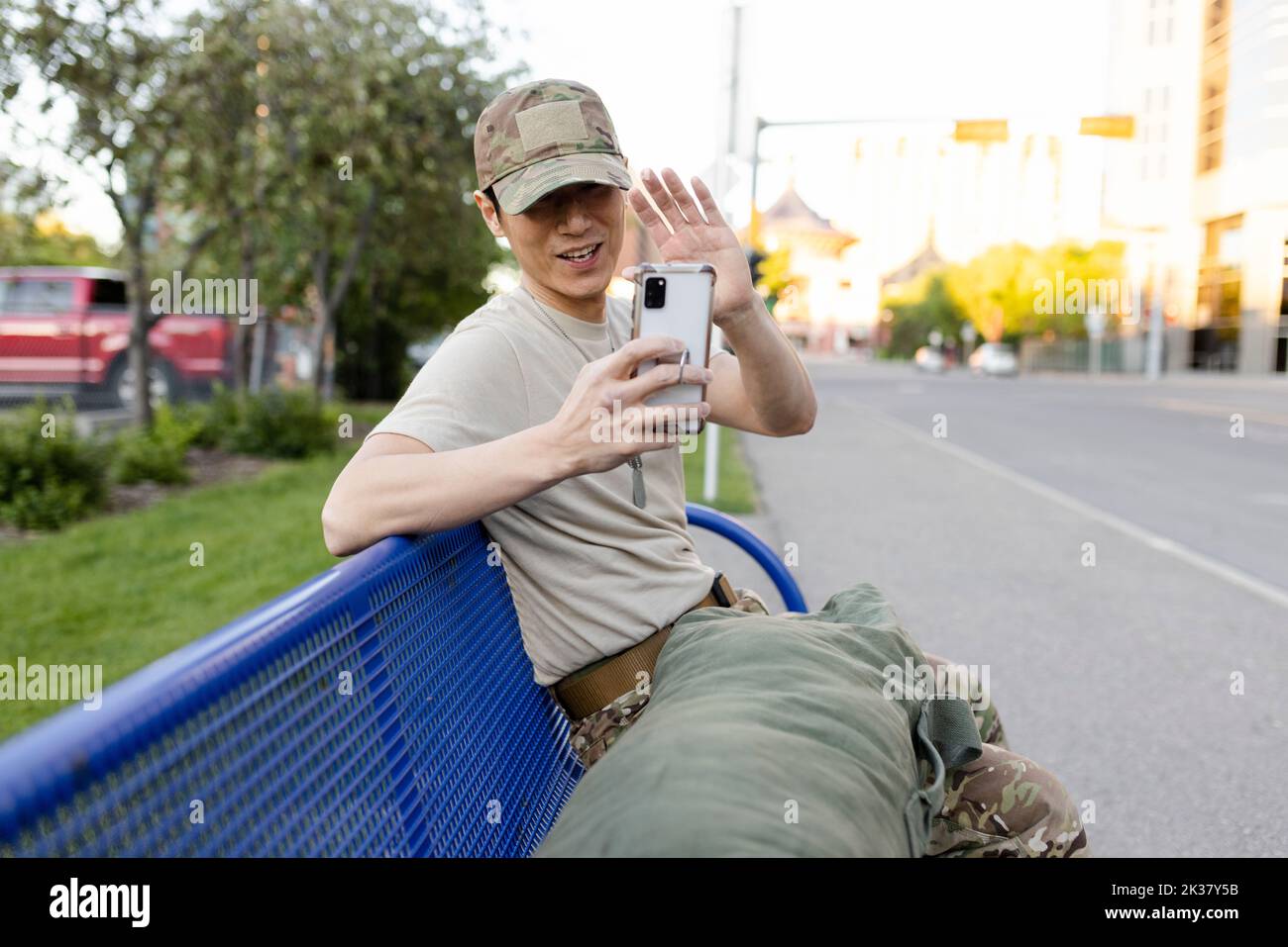 Cheerful soldier hi-res stock photography and images - Alamy