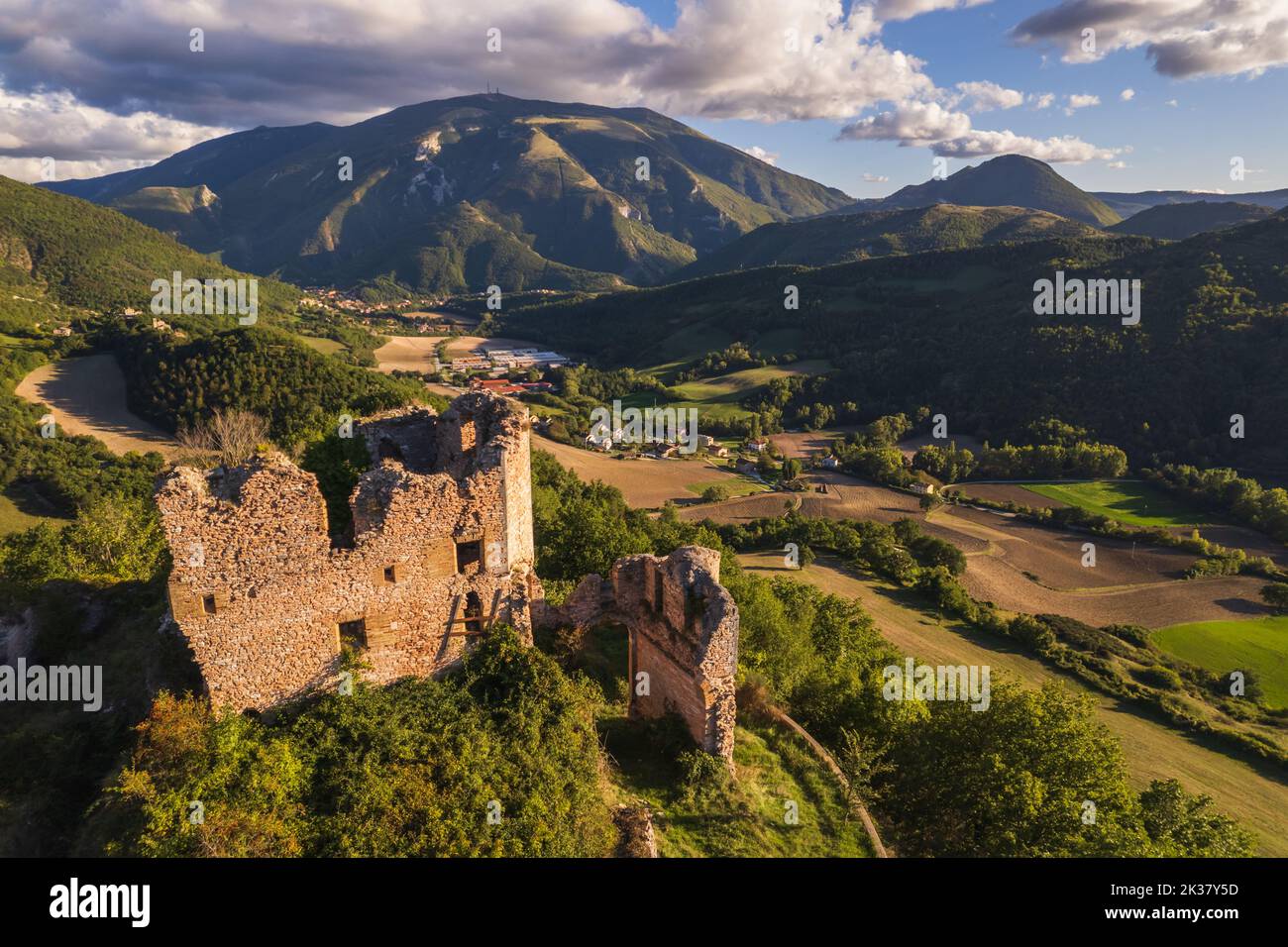 Aerial view of Marche region in Italy Stock Photo - Alamy