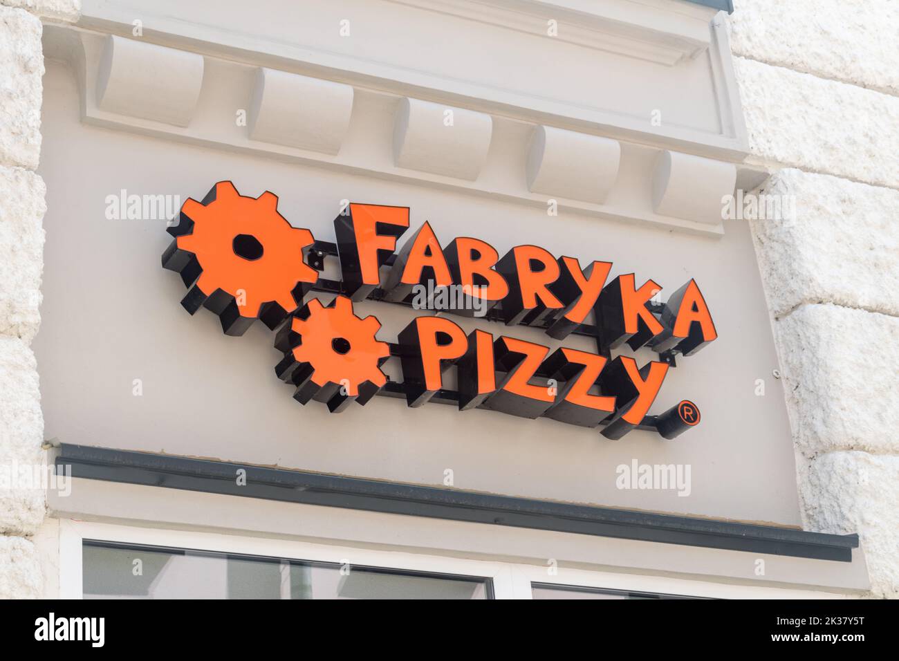 Krosno, Poland - June 12, 2022: Logo and sign of Fabryka Pizzy Stock ...