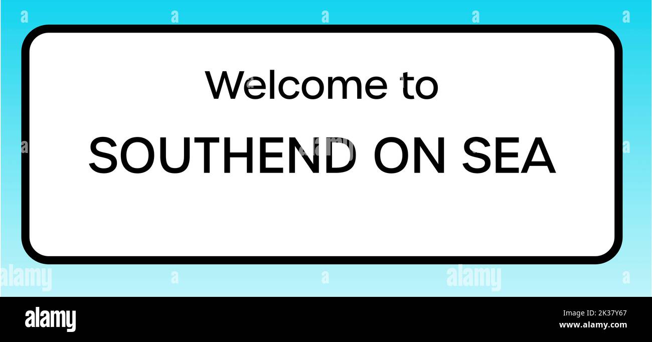 A graphic illlustration of a British road sign welcoming you to ...