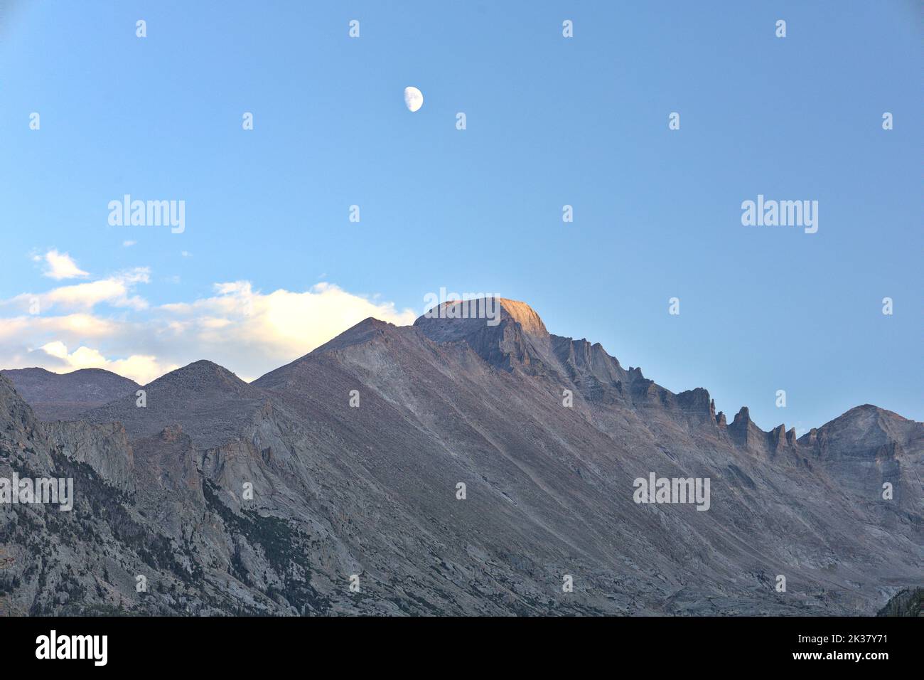 Moon Rising over the Rocky Mountains Stock Photo - Alamy