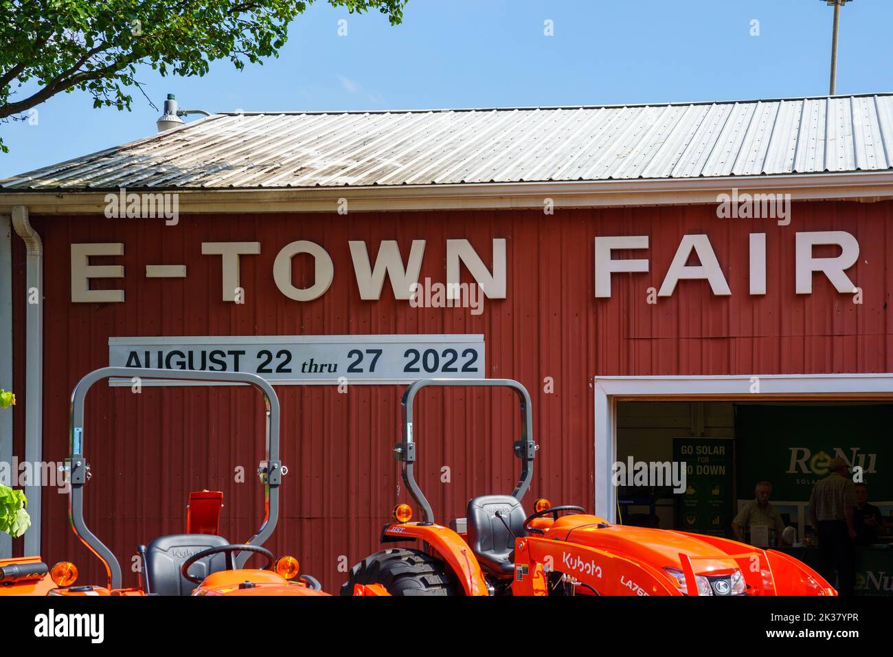 Elizabethtown, PA, USA – August 26, 2022: Orange farm tractors on ...