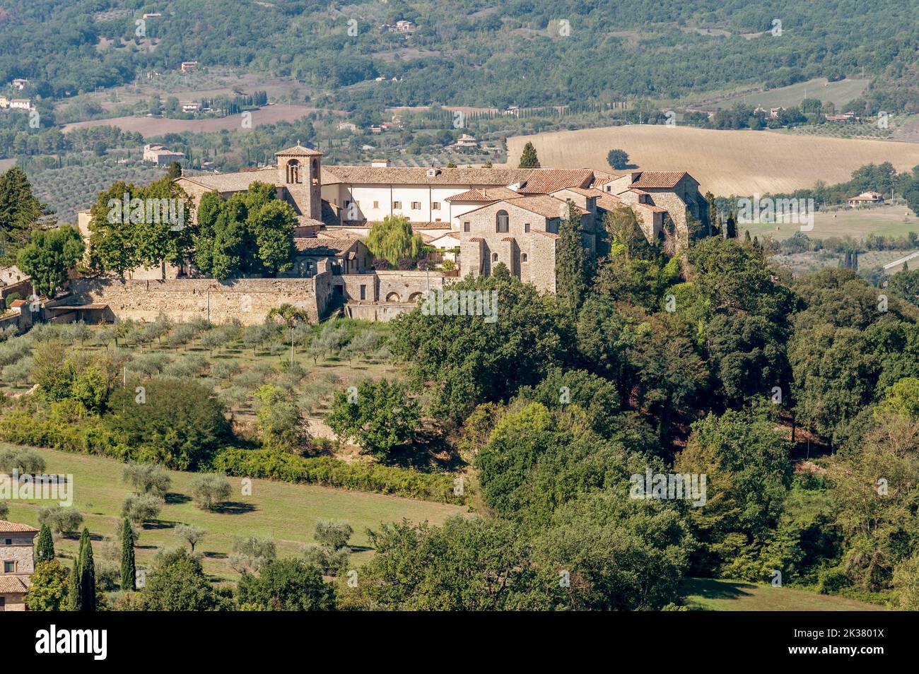 The ancient convent of Montesanto in the countryside of Todi, Perugia ...