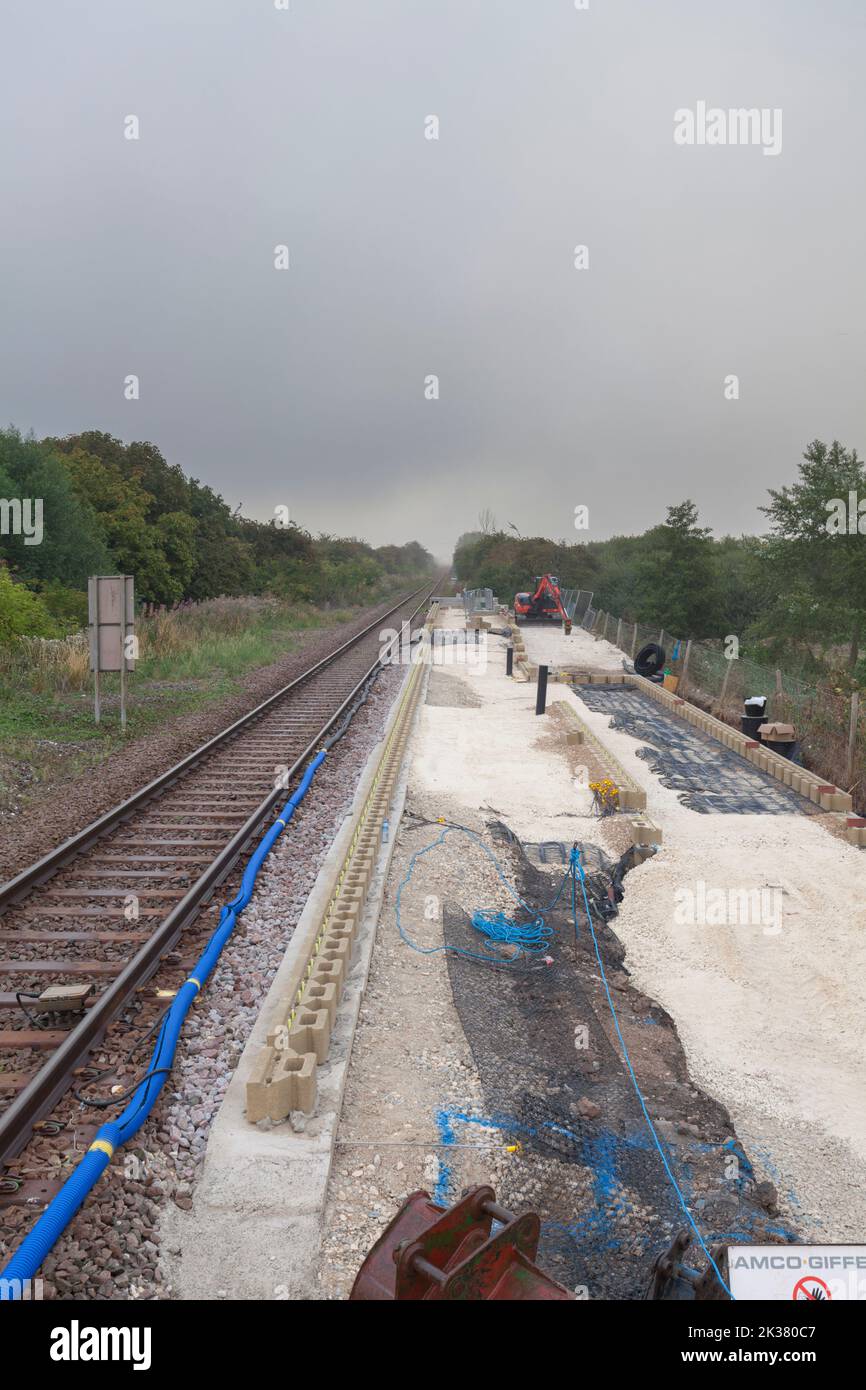 Work under way building the new Barrow Haven railway station (Barton on ...