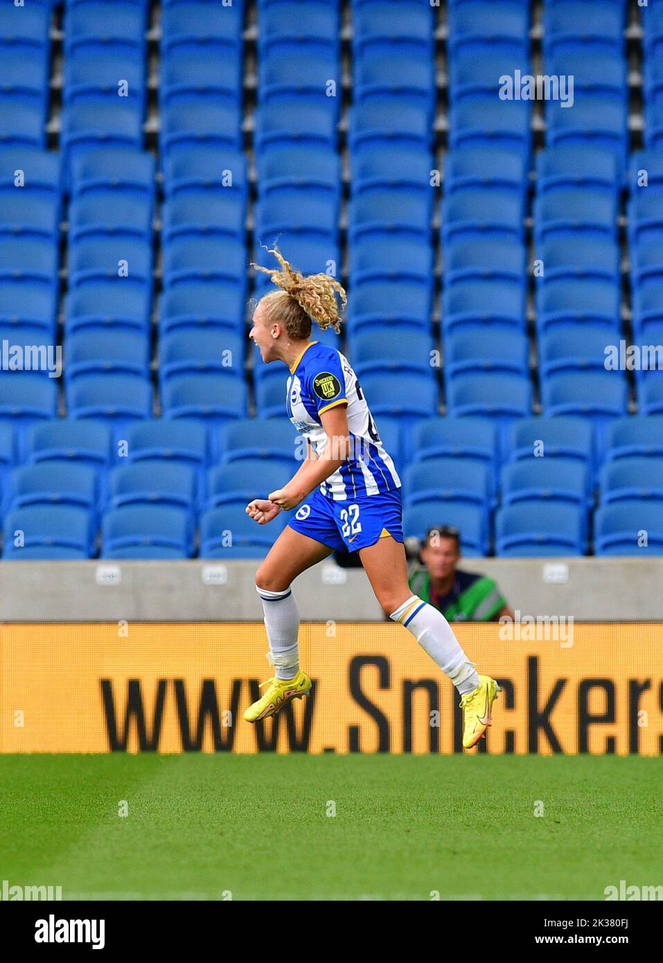 Brighton And Hove, UK. 25th Sep, 2022. Katie Robinson of Brighton and ...