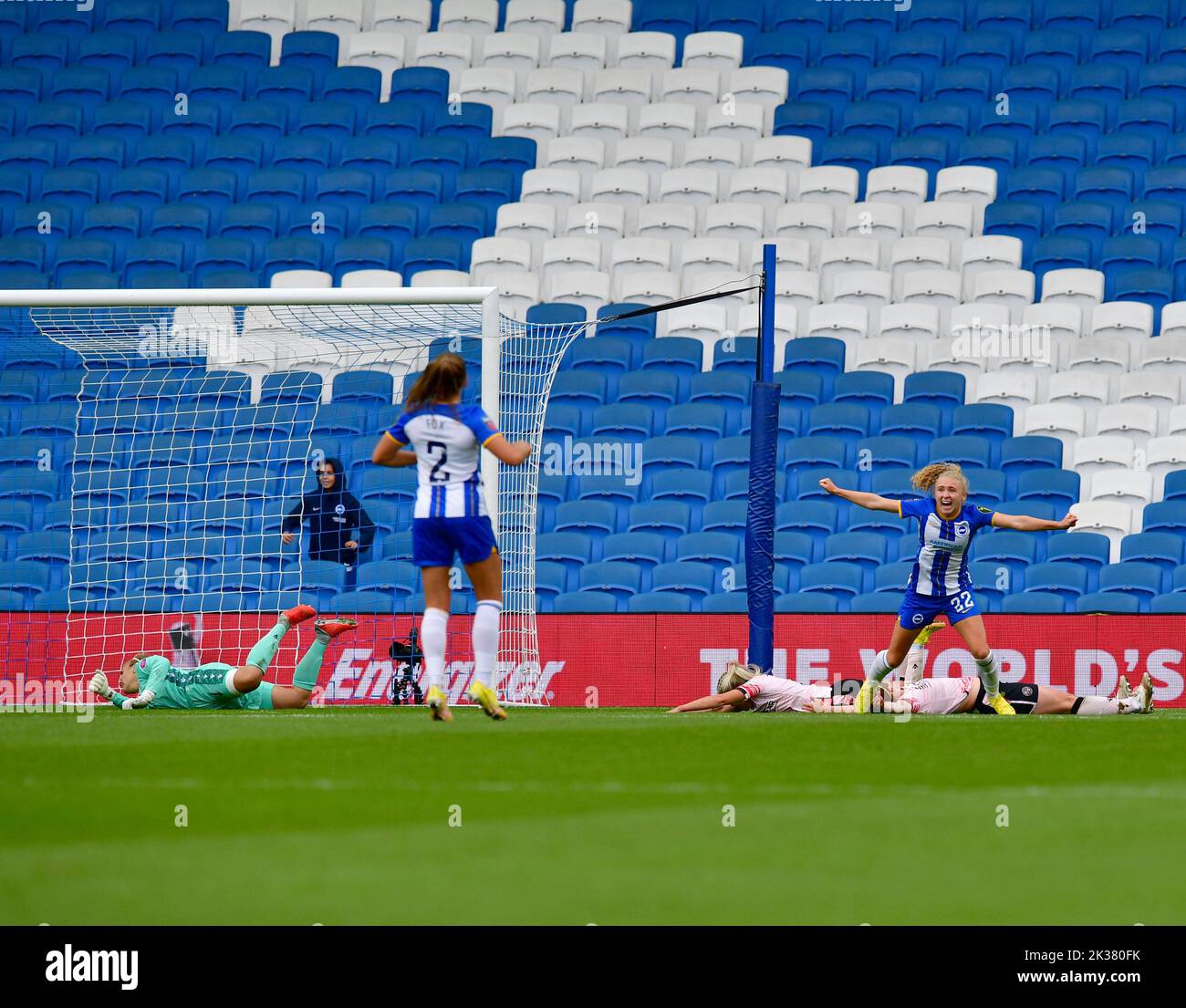 Brighton And Hove, UK. 25th Sep, 2022. Katie Robinson of Brighton and ...