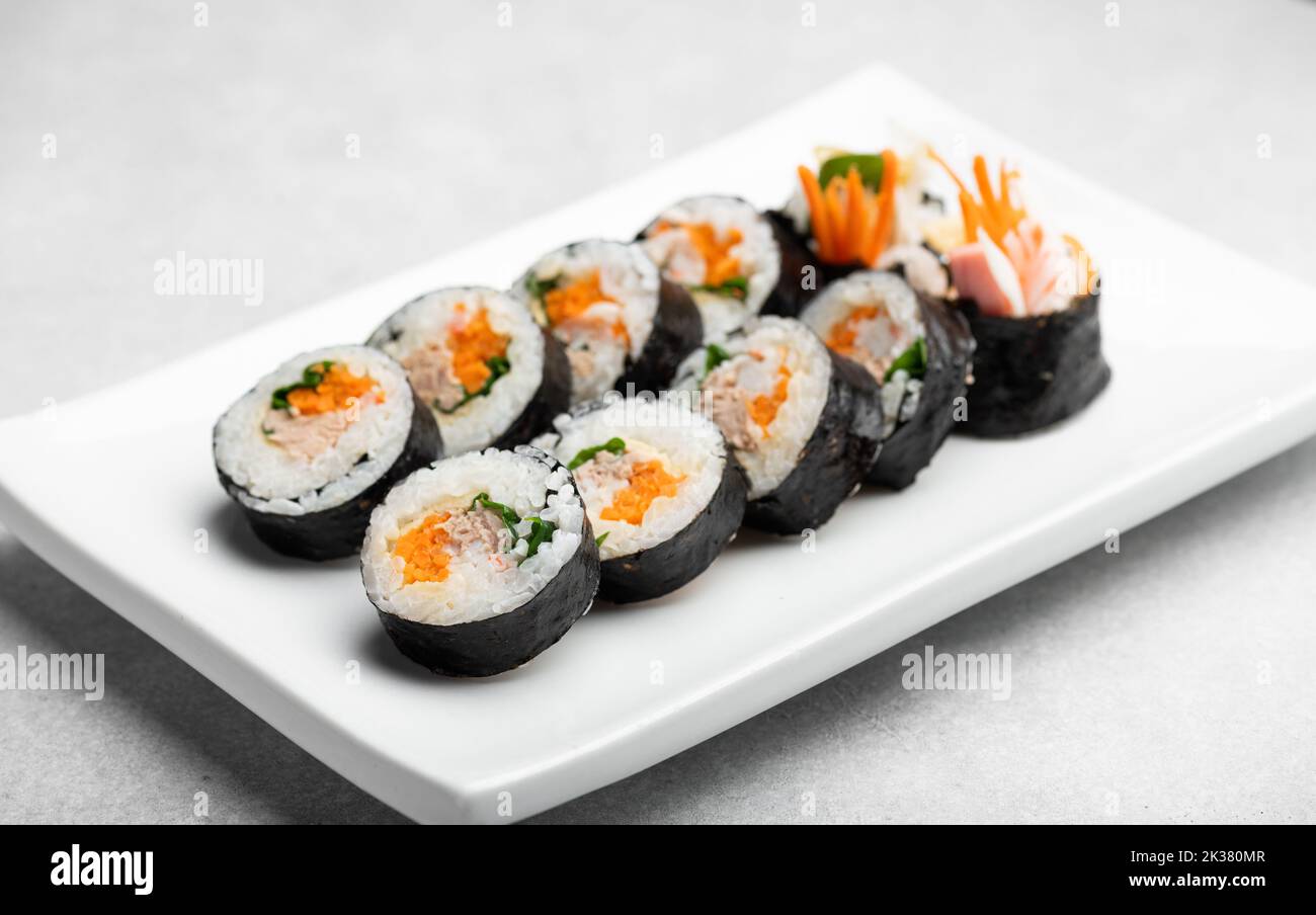 Gimbap, korean traditional dish Stock Photo - Alamy