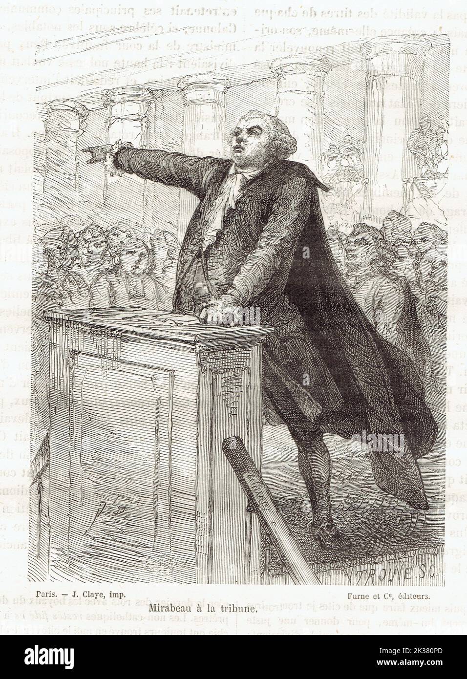 Honoré Gabriel Riqueti, comte de Mirabeau est un écrivain, diplomate ...