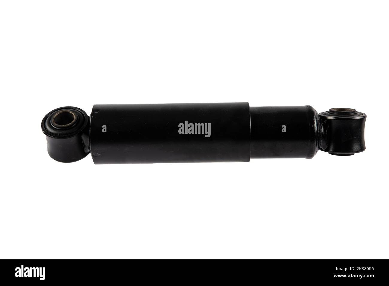 truck shock absorbers in black color isolated on a white background ...