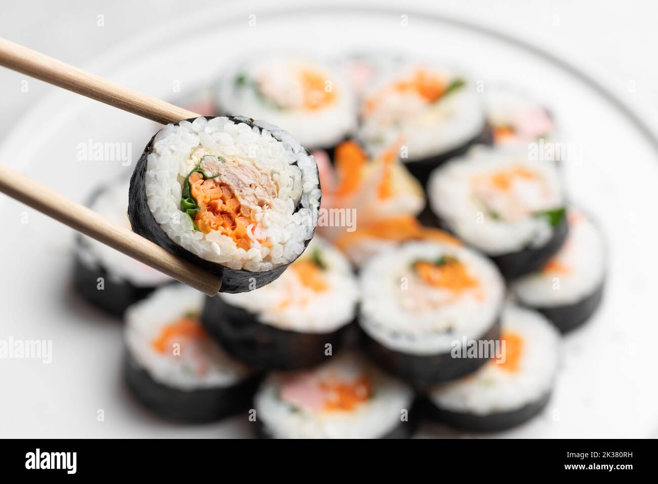 Gimbap, korean traditional dish Stock Photo - Alamy