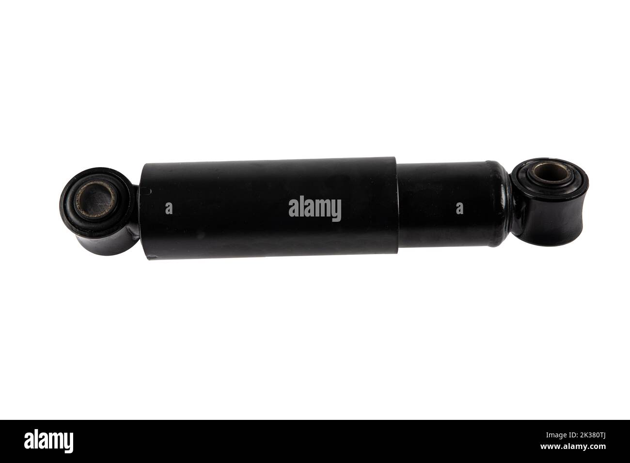 truck shock absorbers in black color isolated on a white background ...