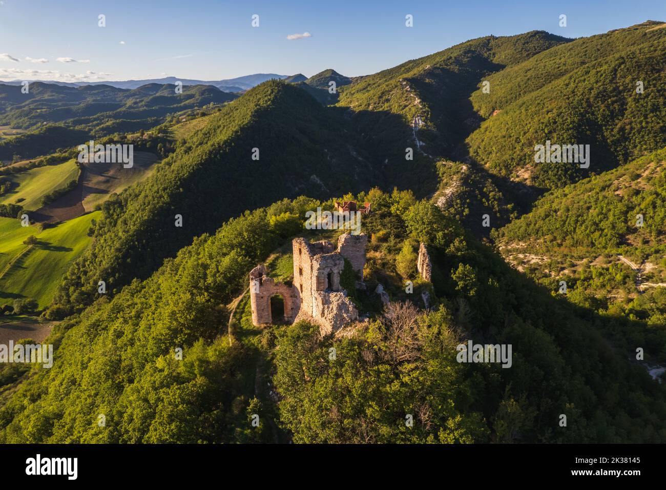 Aerial view of Marche region in Italy Stock Photo - Alamy