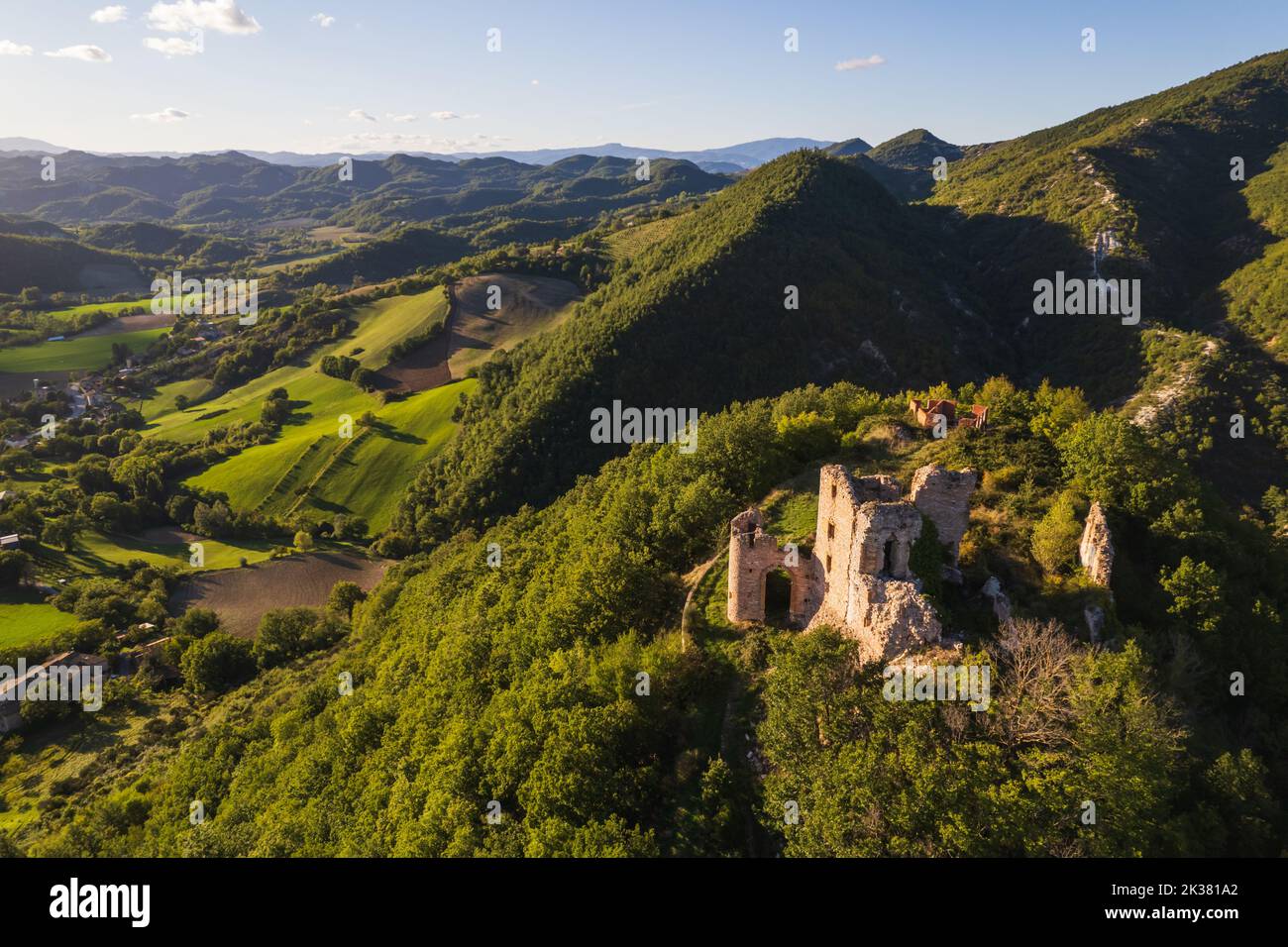 Aerial view of Marche region in Italy Stock Photo - Alamy