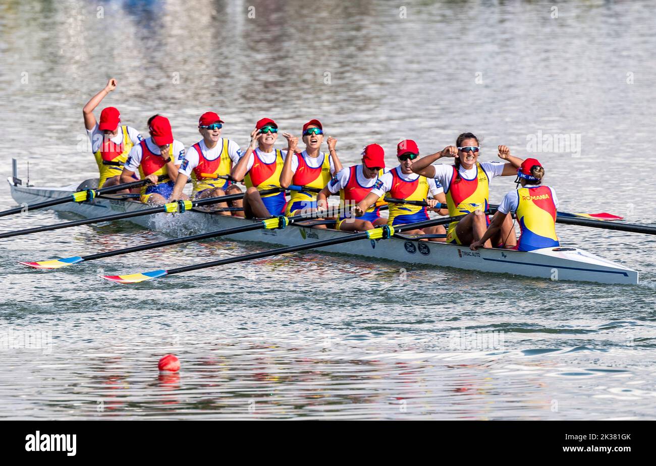 Racice, Czech Republic. 25th Sep, 2022. Magdalena Rusu, Iuliana Buhus ...