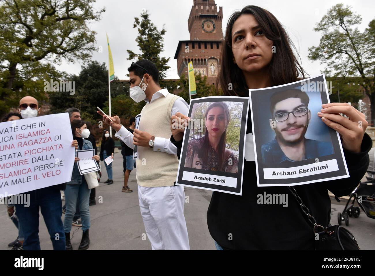 Milan, Italy. 25th Sep, 2022. Nearly two thousand people from the ...