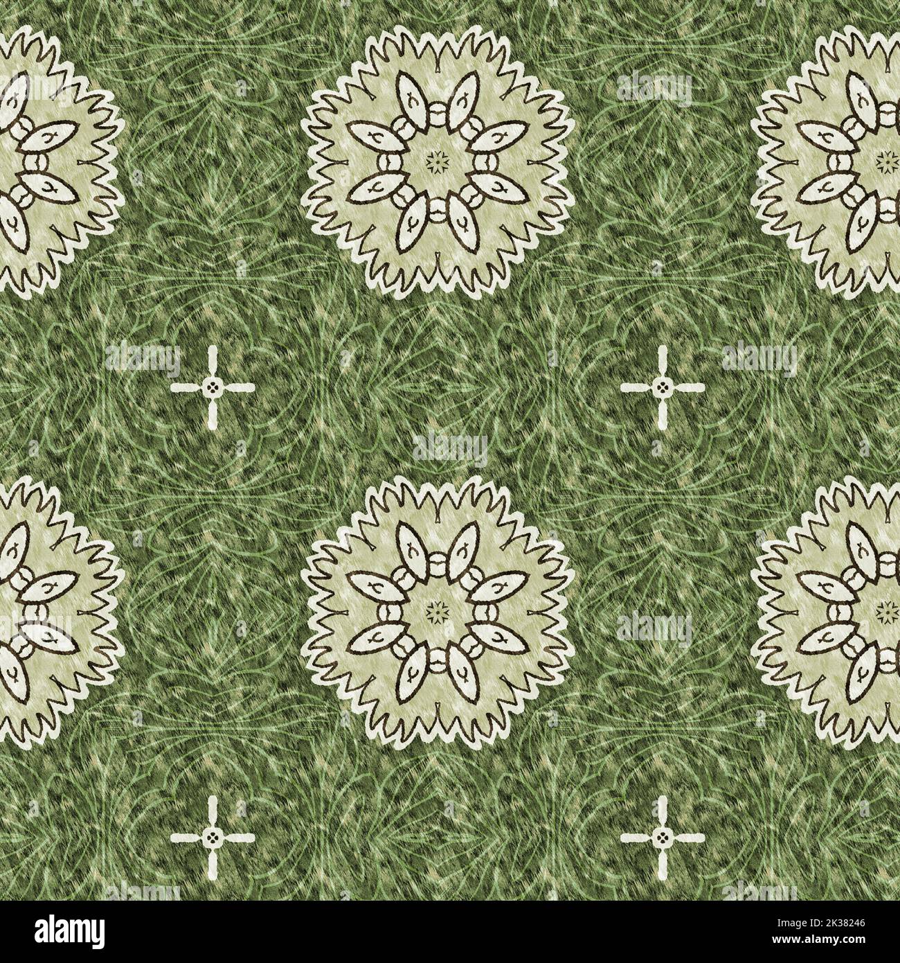 Mosaic geometric green leopard print texture pattern. Trendy ...