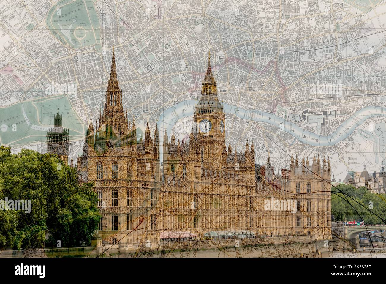 Old map of London Circa 1880 made by Whitbread now public domain merged ...