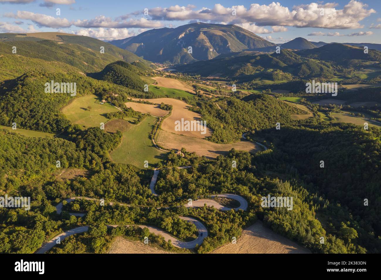 Aerial view of Marche region in Italy Stock Photo - Alamy