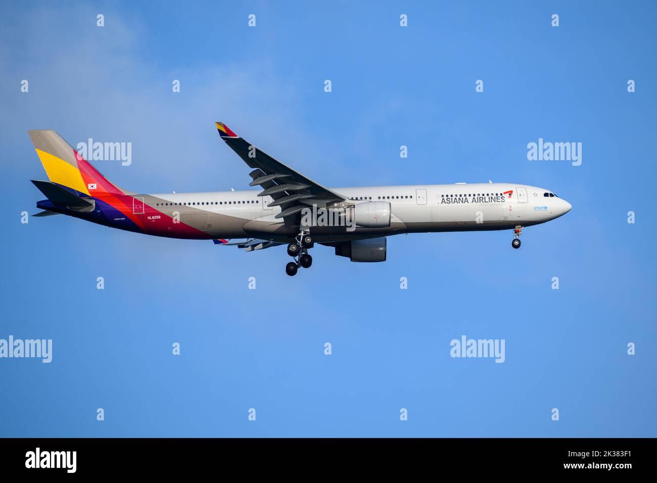 Asiana Airlines Airbus A330 Arriving at Sydney Airport Stock Photo - Alamy
