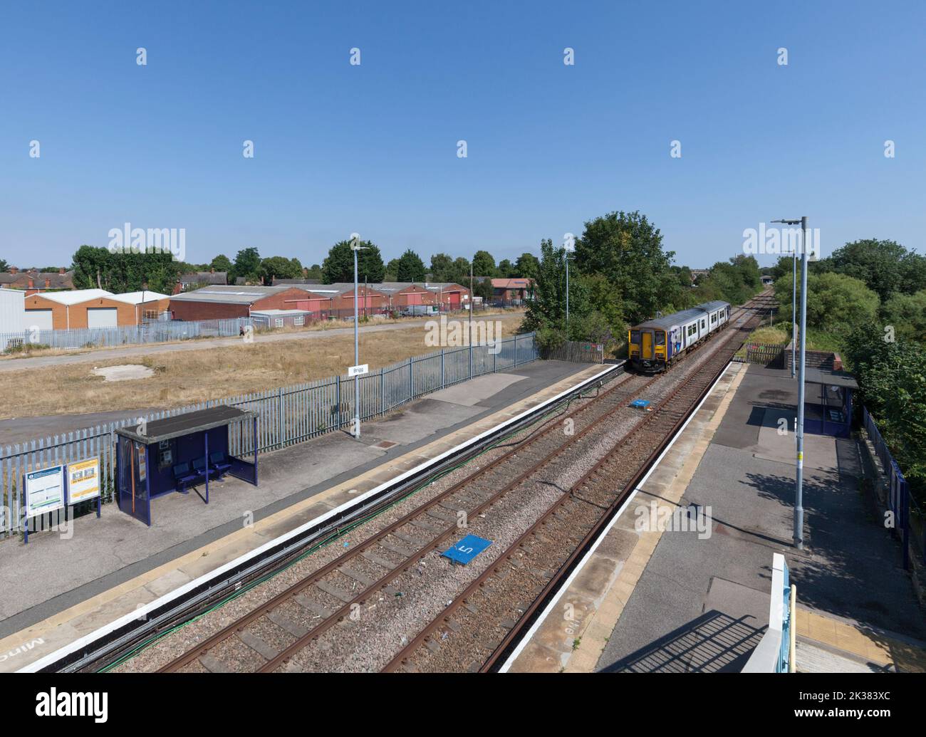 Northern Rail class 150 train passing Brigg railway station. This line only has 3 parliamentary ...