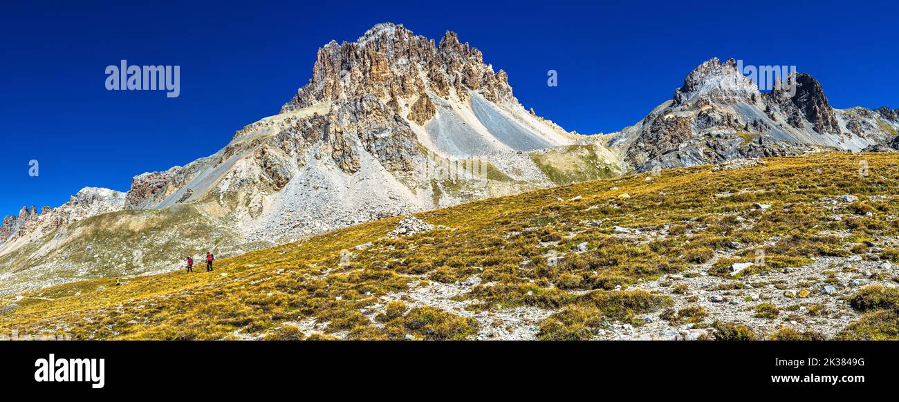 Lake Oronaye and Lake Superior of Roburent between Italy and France, at ...