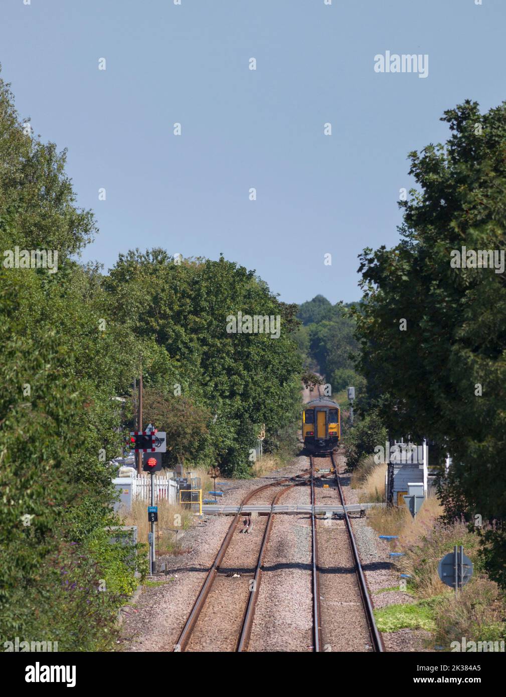 Northern Rail class 150 train passing Brigg, Lincolnshire. This line ...