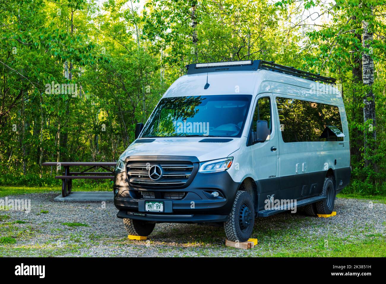 Airstream Interstate 24X 4WD campervan; Swan Lake Provincial Park ...