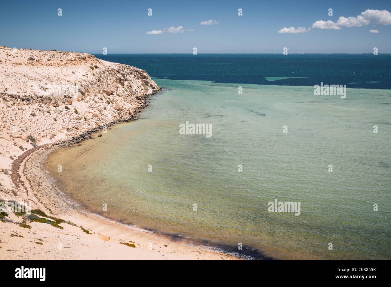 View of the turquoise water of the bay from Eagle Bluff Lookout in ...