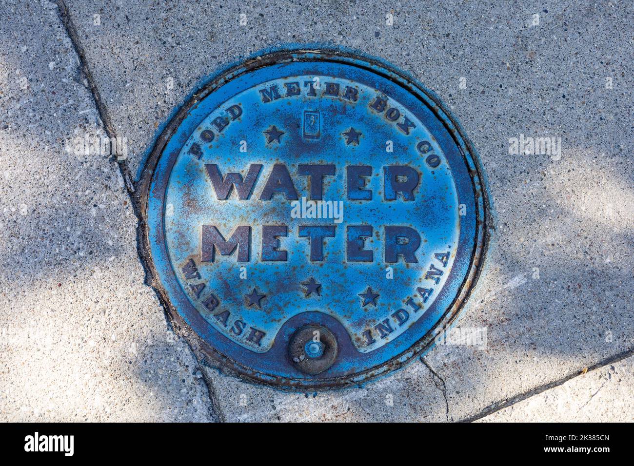 Ford Meter Box Co Water Meter Cover On A Pavement In Frankenmuth ...
