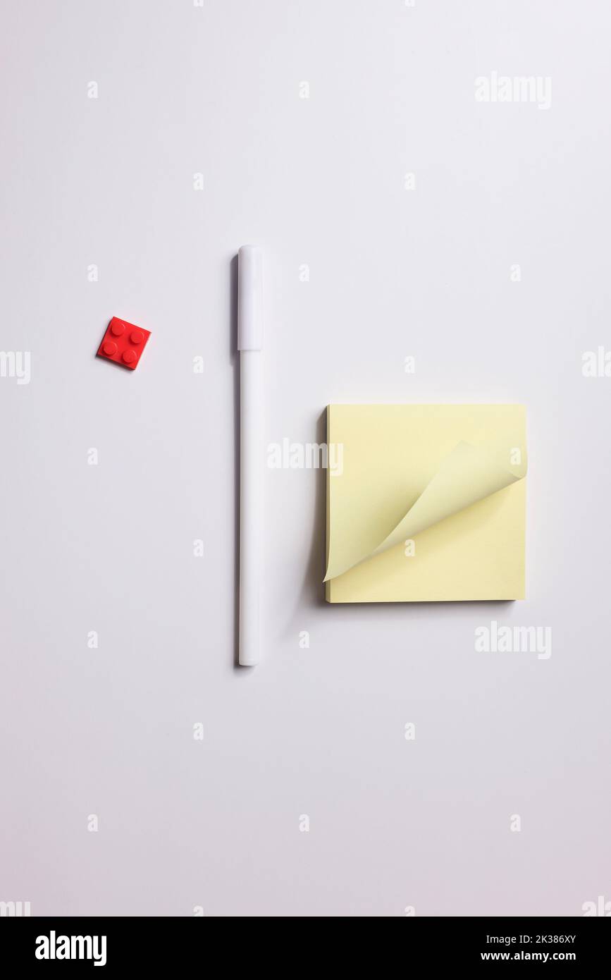 office supply and stationery on white background. office, back to ...