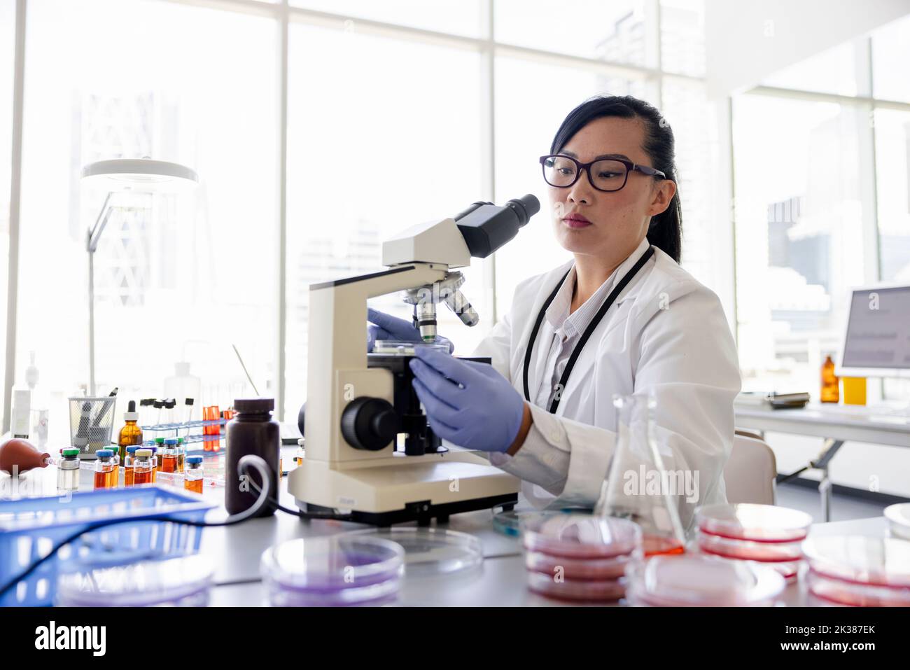 Looking under the microscope hi-res stock photography and images - Alamy