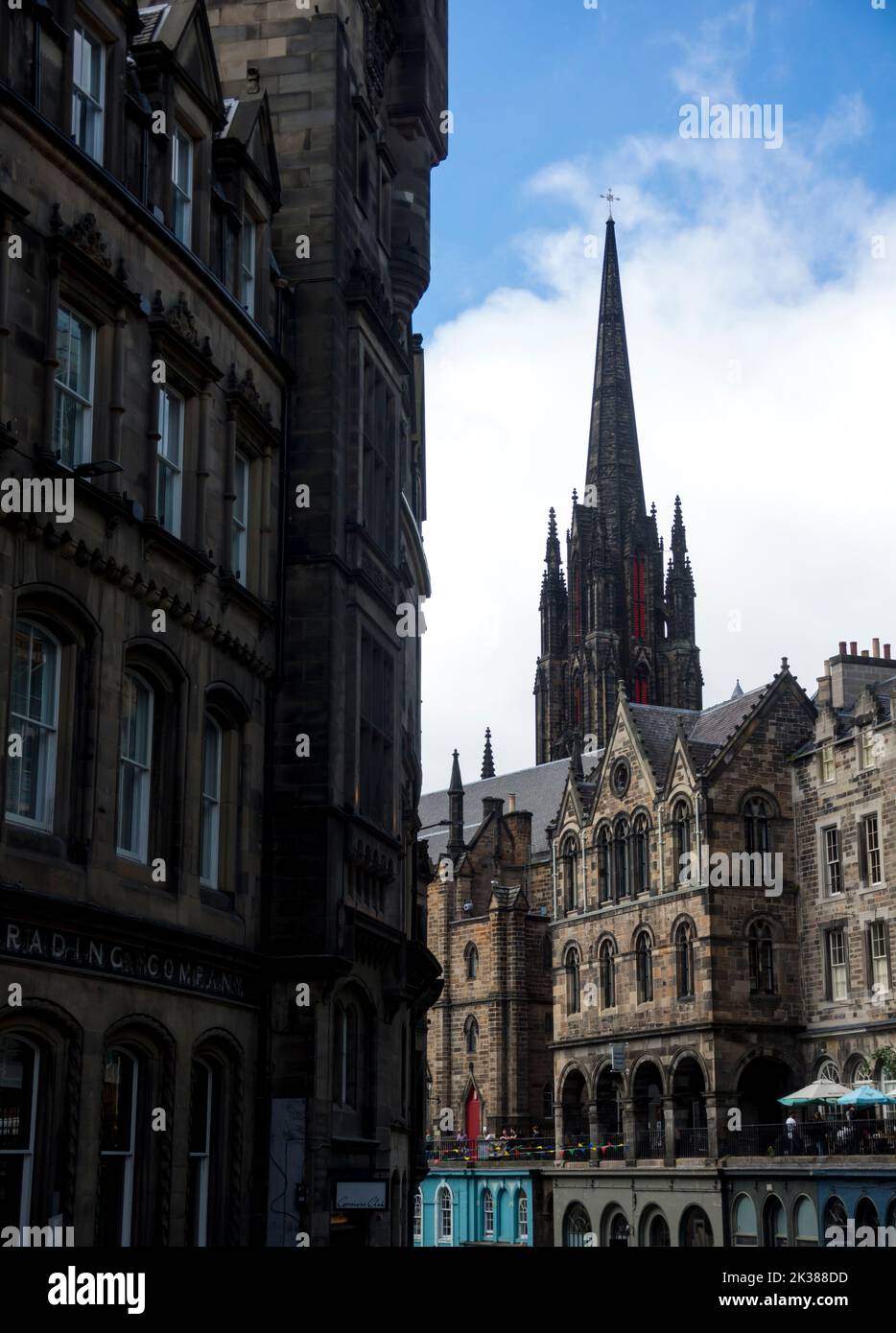 old medieval buildings in Edinburgh city which is a capital of Scotland ...