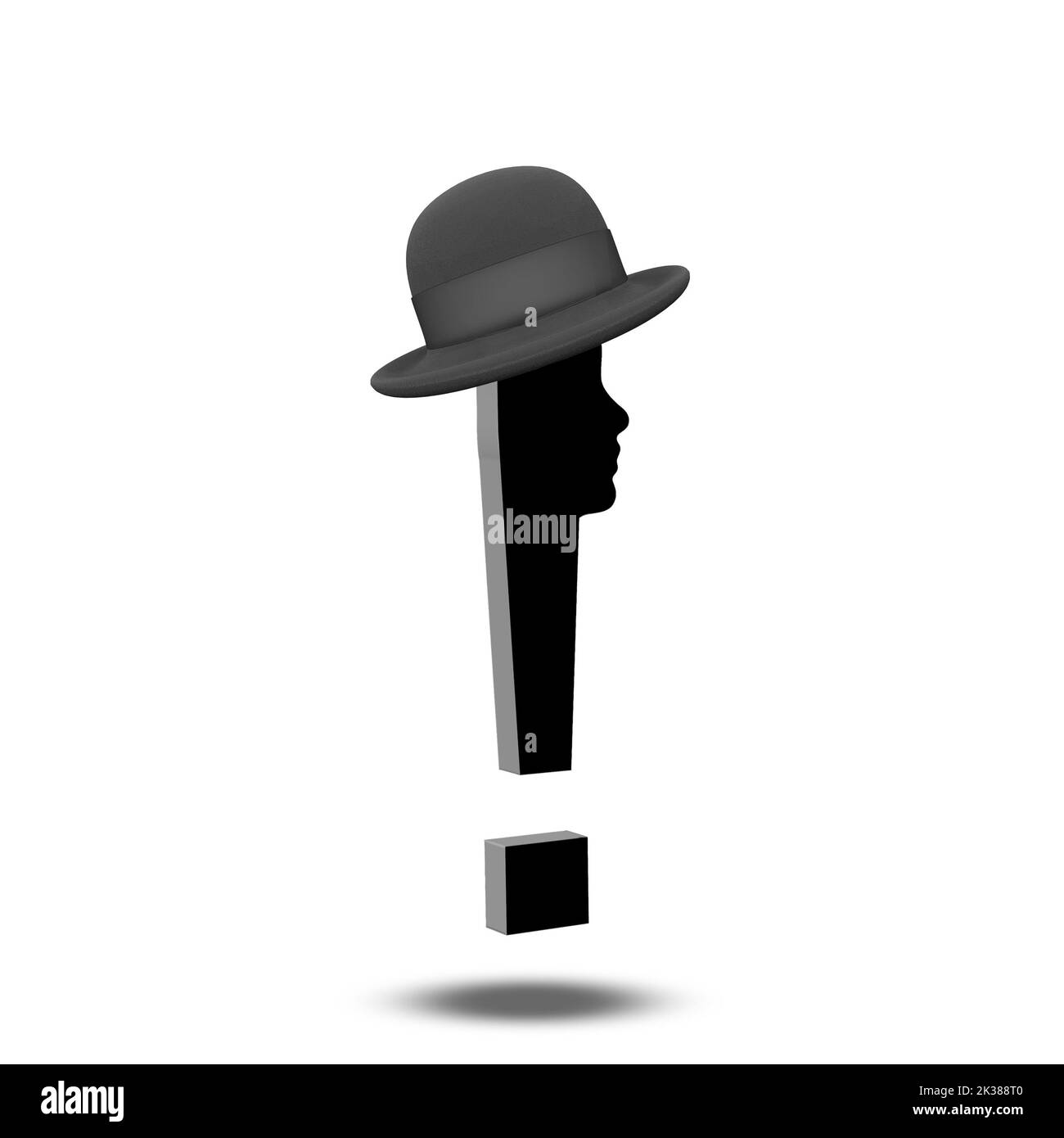 Human face exclamation mark illustration hi-res stock photography and ...